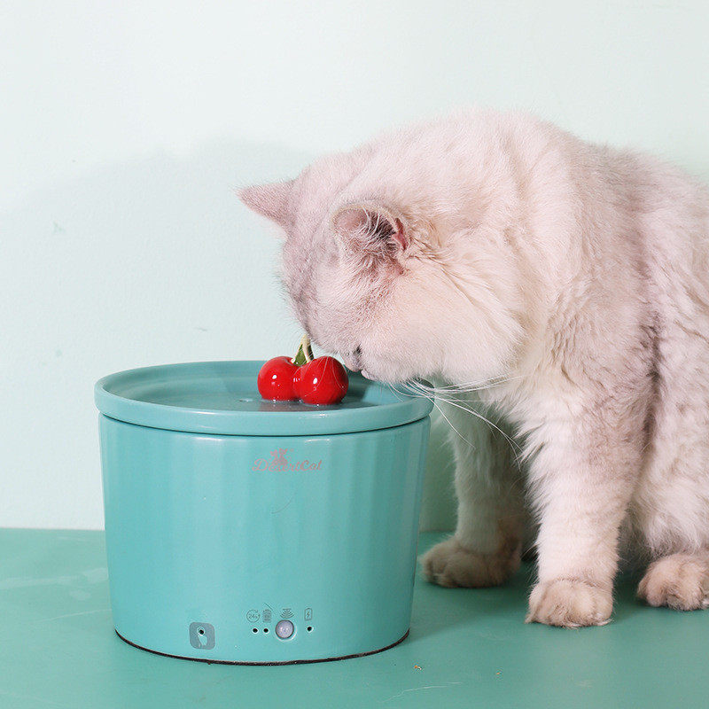 宠物猫咪饮水机感应无线智能陶瓷流动循环过滤喝水碗饮水器不插电