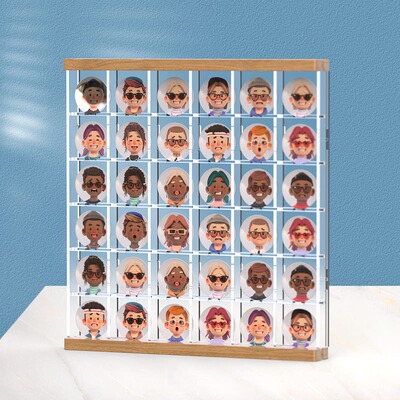 同人挂件框防尘展示架亚克力谷子徽章seria周边吧唧展示盒收纳架