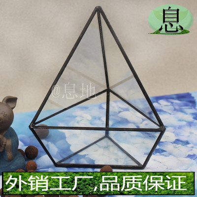 16013b包邮!摆件微景观玻璃花房几何多肉植物玻璃小花房