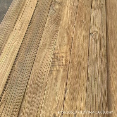 老榆木门板护墙板板材纹理风化门板装修门自然整板旧木板拼接板材