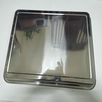 热销usu304无磁盘70*50*4.8方不锈钢长方形平底托盘酒店饭店食堂