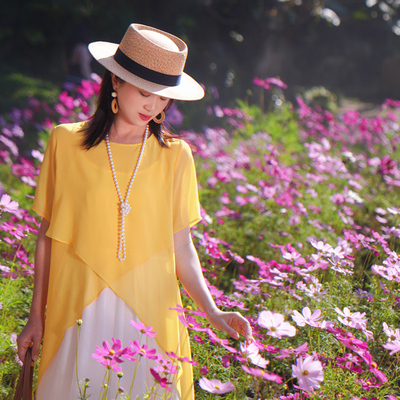 宫佩Cocoa小苏】新款女透气飘纱舞蹈旅游度假燕尾披肩拍照围巾丝