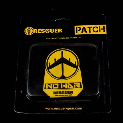 RESCUER-拯救者 新款徽章魔术贴 个性胶章 NOWAR反战章