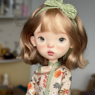 bjd娃娃6分 特体 蓝豆豆呆萌小布sd娃娃bjd素体树脂裸娃化妆 礼物