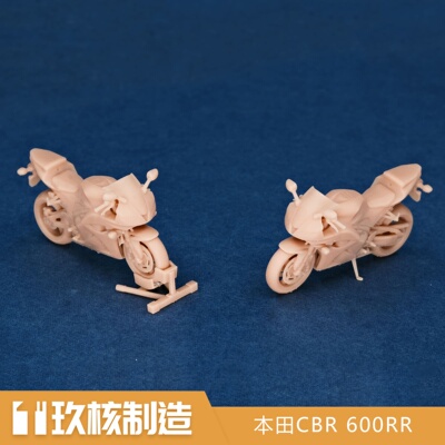 玖核制造 1/64本田CBR 600RR摩托赛车本田白模机车
