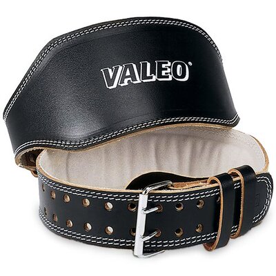 清仓 Valeo Leather Lifting Belt 6英寸黑色真牛皮举重腰带
