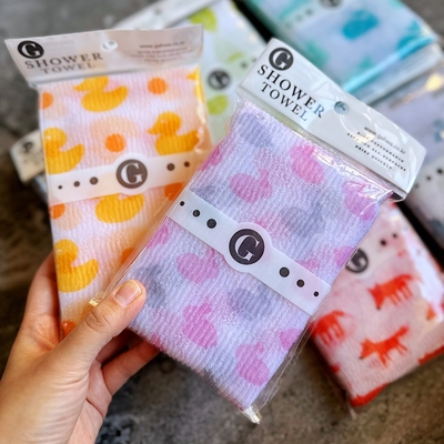 韩国进口卡通浴花溢出泡沫搓澡巾