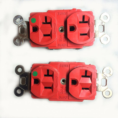 美国原装荷宝HUBBELL紫铜镀铑插座20A滤波器净化器电源