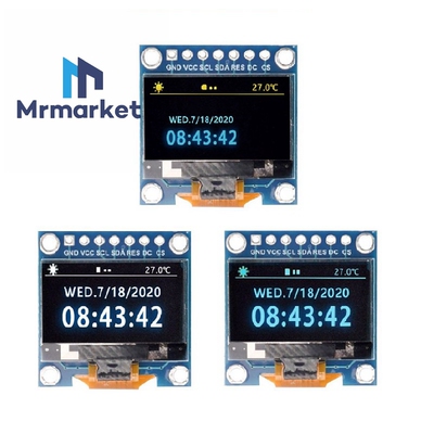 新款 7针 0.96寸OLED SSD1315驱动 SPI 模块 白色/蓝色/双色显示