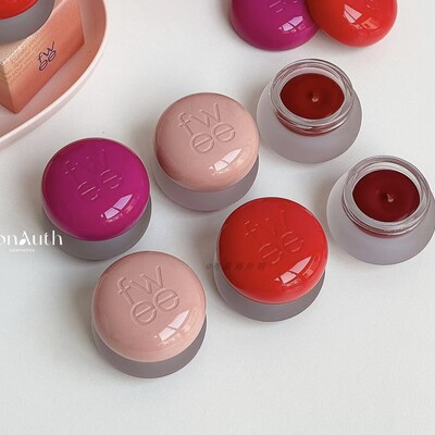 韩国fwee唇颊两用膏布丁腮红膏