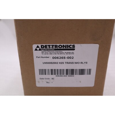 全新 开箱 DETTRONICS 006265-002 U9500B2002 气体探测器库存 46