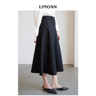 LIMONN 高级感显瘦高腰a字裙女法式复古百搭半身裙半裙通勤
