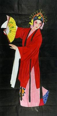 手绘字画装饰画热销YI061208四尺无款国画工笔画京剧人物仕女136