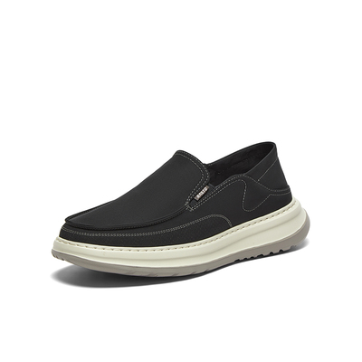 百思图懒人一脚蹬布鞋男鞋休闲鞋