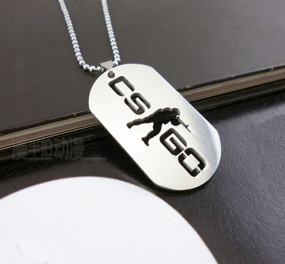 csgo项链钥匙扣兵牌金属狗牌反恐精英csct标志游戏周边吊牌饰品酷