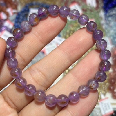 NO.3371天然紫钛手链7mm13g