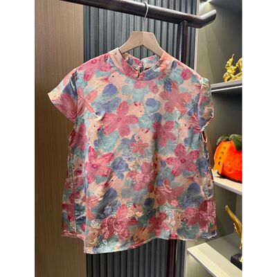 【香云纱｜26夏季｜花兔.小衫】高端减龄年轻款木耳边小衫