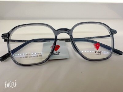 PLAY COMME男近视女素颜显瘦网红款眼镜架可配镜片81227Ti-A