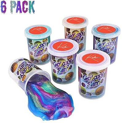 Kicko Marbled Unicorn Color Slime - Pack of 6 Colorful Galax