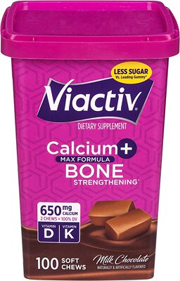 美国代购Viactiv Calcium+Vitamin D3 Supplement Milk Chocolate