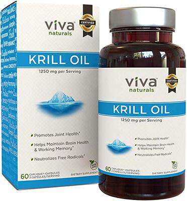 Krill Oil Supplement - Antarctic Krill Oil 1250 mg, Crill Oi