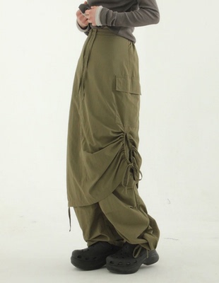 shirringcargobandingskirt