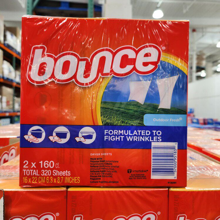 现货BOUNCE DRYER SHEETS烘干机用织物柔顺纸