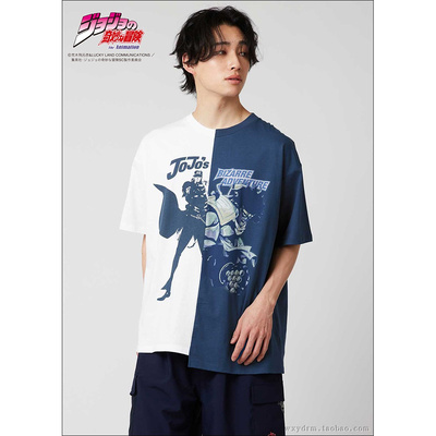 graniph 正品 jojo的奇妙冒险 宽松落肩休闲款全棉短袖T恤 特价！