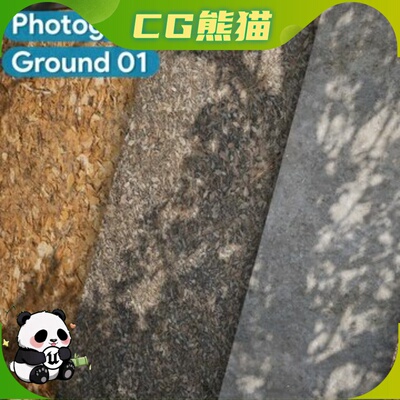 UE5虚幻5.1-5.7 Ground 01 Scanned Photogrammetry Materials