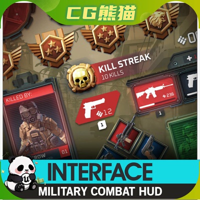 UE5虚幻5.3-5.7 INTERFACE - Military Combat HUD UI Synty