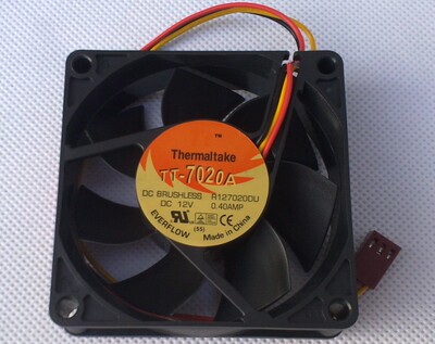 TT 7020 7CM风扇 3线滚珠TT-7020A R127020DU 12V 0.40A 大风量