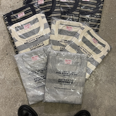 RiskRider1940Ssportswea 全棉条纹口袋T  土耳其有机棉R2078-S