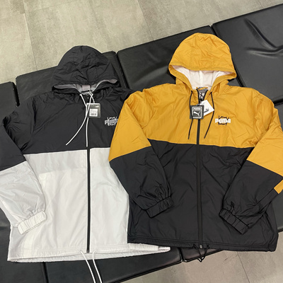 PUMA WINDBREAKER男加绒保暖防风连帽运动速干外套梭织夹克532208