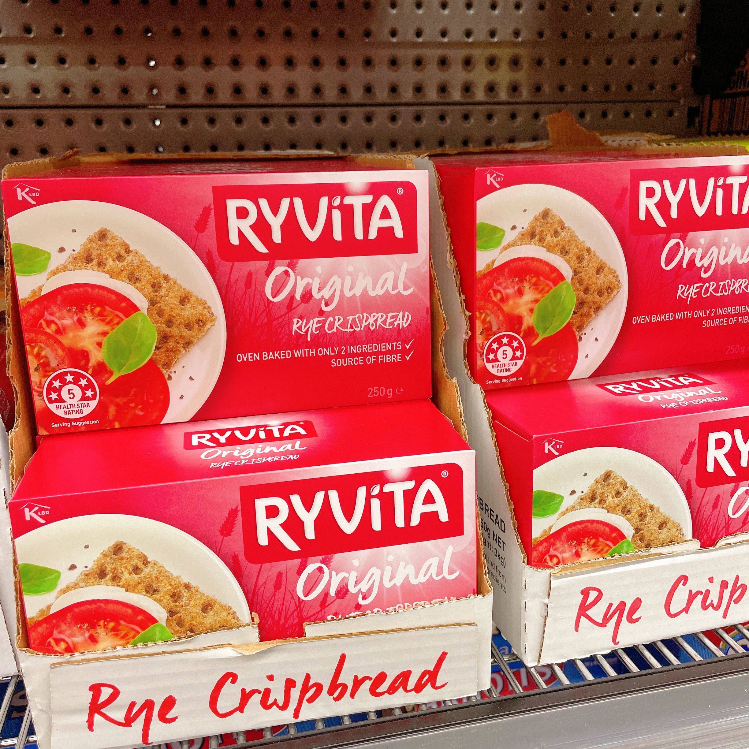 澳洲代购直邮ryvita杂粮健康饼干rye crispbread黑麦脆饼原味250g_虎窝淘