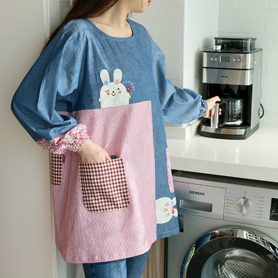 撞色棉出口日本混纺可爱卡通田园