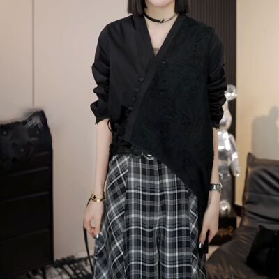 春季新款时尚洋气宽松显瘦上衣