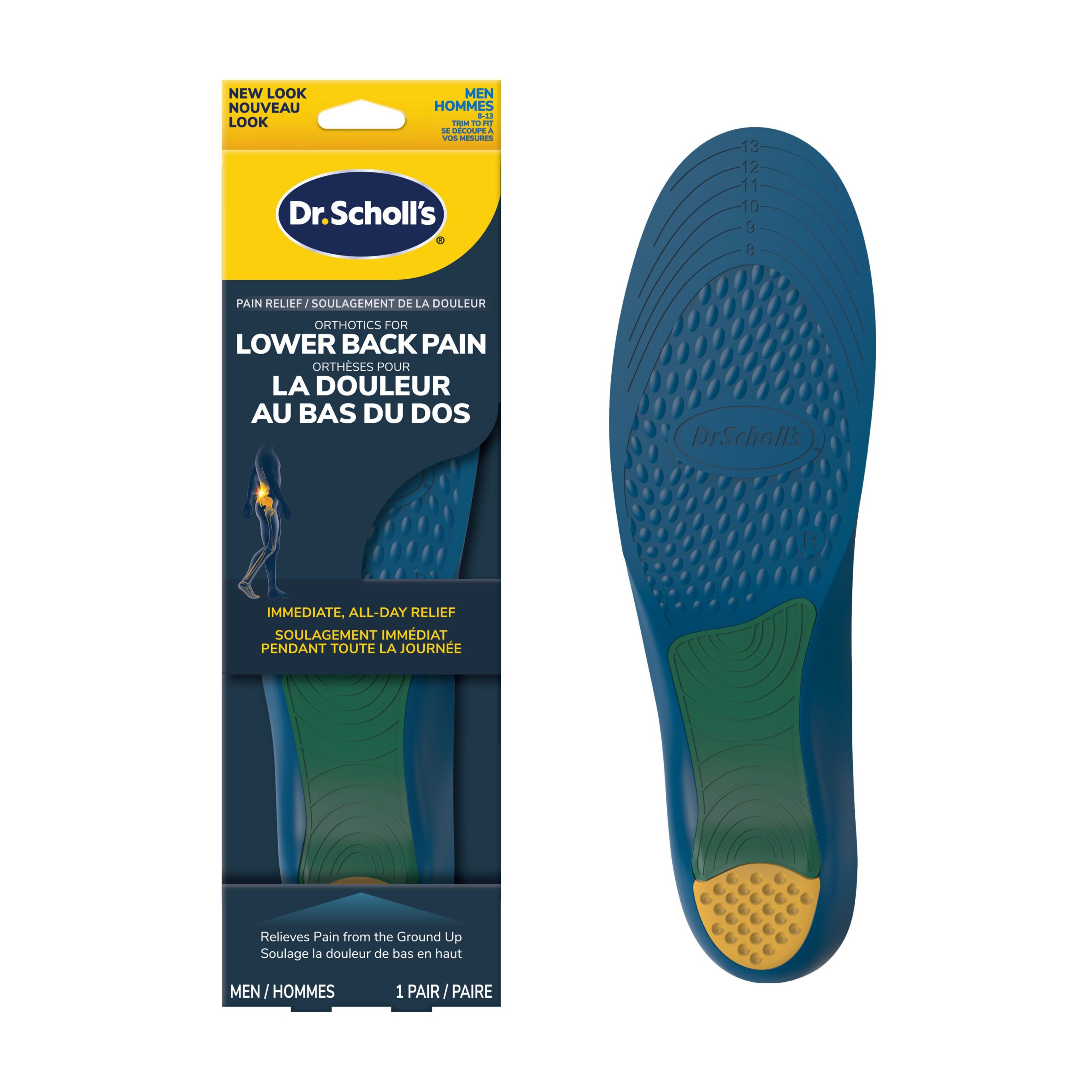 爽健Dr. Scholl's 腰疼矫正器 背部疼痛缓解 靴子休闲男女式鞋垫