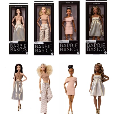 芭比娃娃Barbie简约时尚basics纹金焕雅系列瑜伽体成人收藏26新品