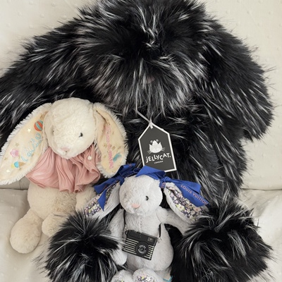 Jellycat英国联名款限定INKLI黑邦尼兔玩偶毛绒长毛兔玩具礼物