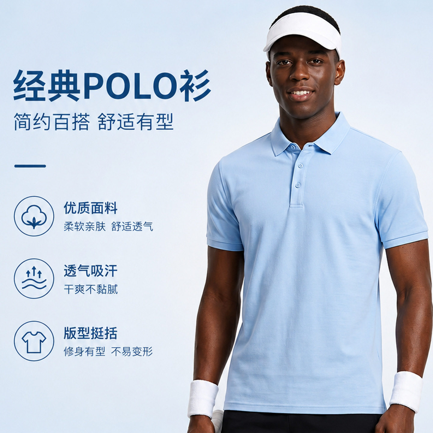 欧美跨境高端polo衫高尔夫网球运动健身休闲重磅翻领polo短袖T恤