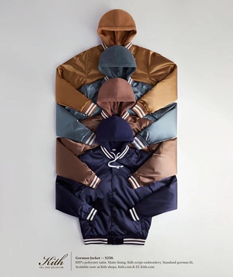 KITH Gorman Jacket 缎面连帽棒球服