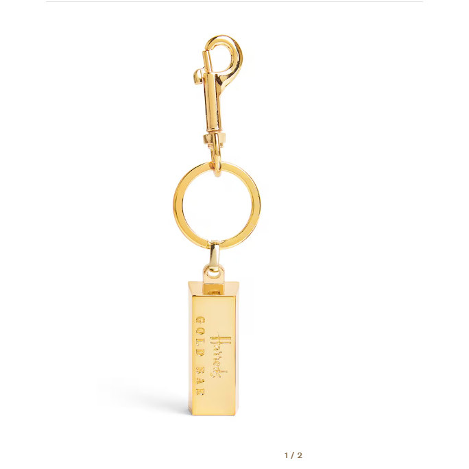 英国代购正品10.12 Harrods Gold Gold Bar Keyring 金条钥匙扣