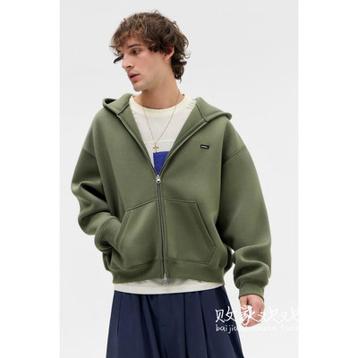 英国代购正品12.06 名品UO 男装新款 休闲连帽拉链开衫卫衣