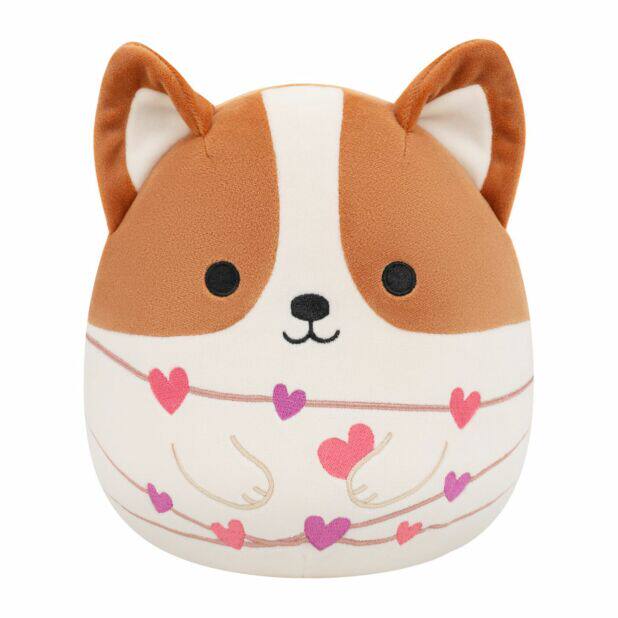 英国代购正品02.07 Squishmallows 7.5”Reginald 爱心柯基犬玩偶