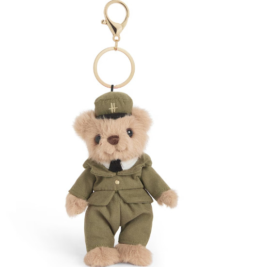 英国代购正品05.09 Harrods Green Man Bear Keyring 小熊钥匙扣