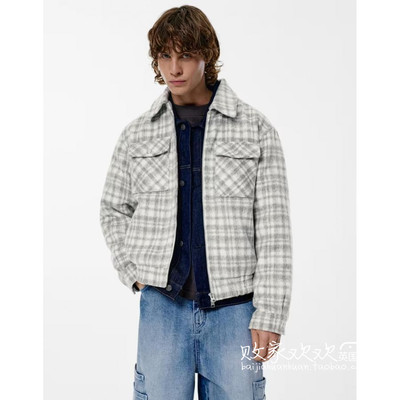 英国代购正品12.01 2025潮流导向 男装新款 翻领格子长袖舒适衬衫