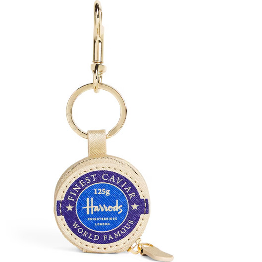 英国代购正品10.12 Harrods Multi Leather 皮革鱼子酱钥匙扣