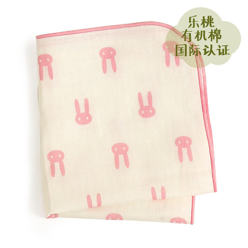乐桃有机棉断码清仓有机棉婴儿口水巾纱布宝宝小方巾新生儿口水巾