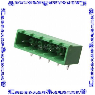 OSTOQ055451 端子块连接器5POS接头公引脚带罩5.08mm90DEG焊接
