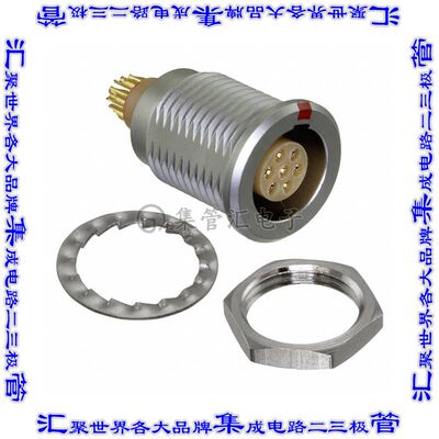 FLBC-07EGFS-GCP-001 圆形连接器7POS插座母插口焊杯镀金面板安装